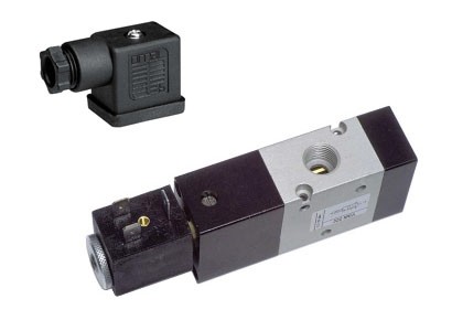 3/2 solenoid valve with spring return,